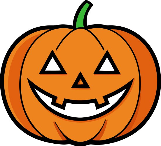 Jack o lantern cartoon Royalty Free Vector Image
