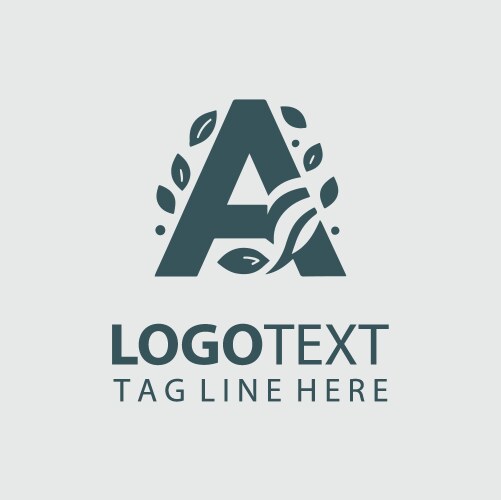 Floral letter a logo Royalty Free Vector Image