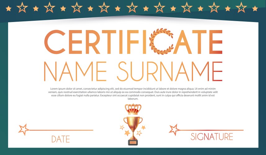 Certificate of appreciation design Royalty Free Vector Image