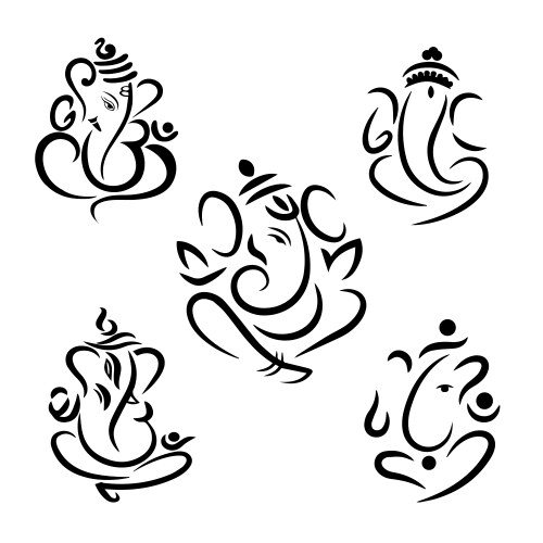 Ganesh Line Art Vector Images (over 380)