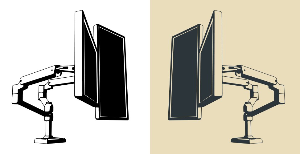 Dual Monitor Vector Images (over 180)