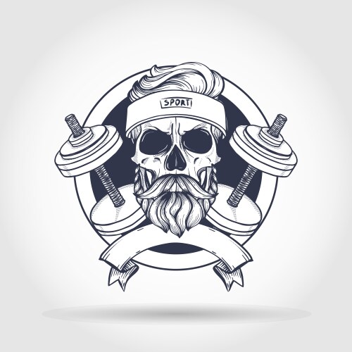Angry hot rod piston monochrome Royalty Free Vector Image
