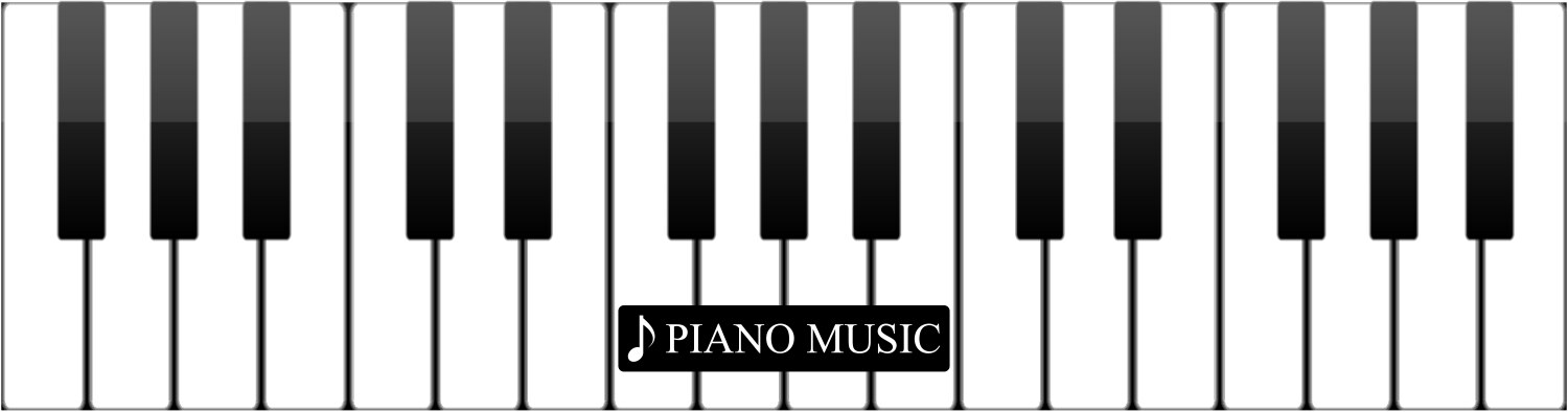 Piano keys and notes Royalty Free Vector Image