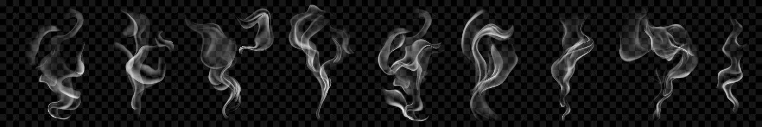 Smoke effect realistic traces in air from Vector Image