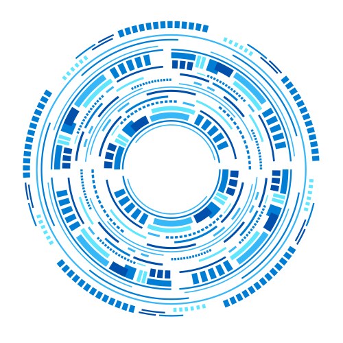 Digital technology blue circle futuristic Vector Image