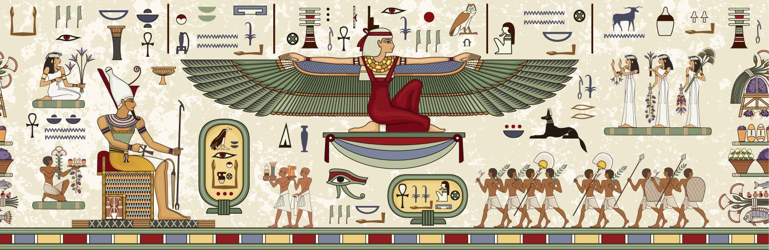 Ancient egypt banner Royalty Free Vector Image