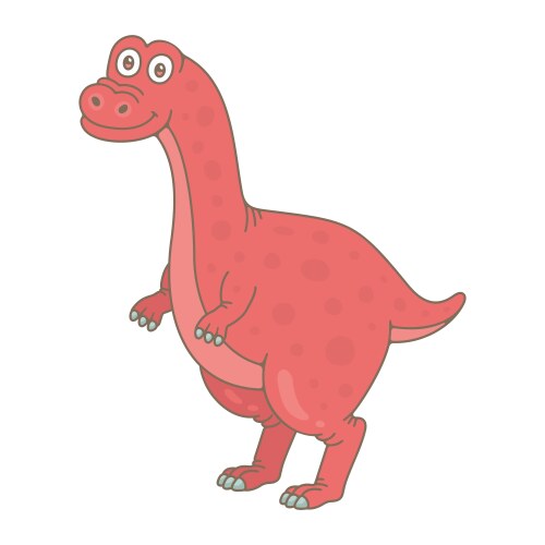 Cartoon doedicurus dinosaur isolated character Vector Image