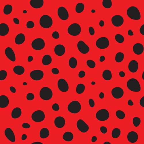 Tile pattern with black polka dots on red Vector Image
