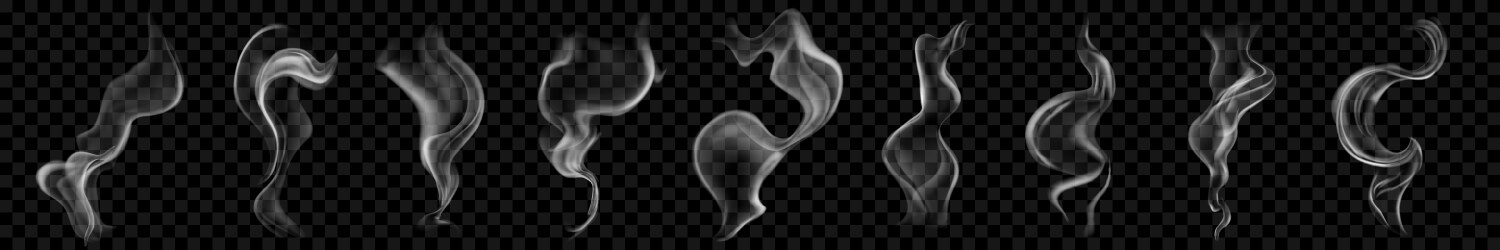 Smoke effect realistic traces in air from Vector Image