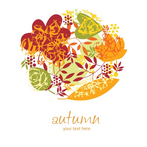 Autumn landscape with trees mountains and hills Vector Image