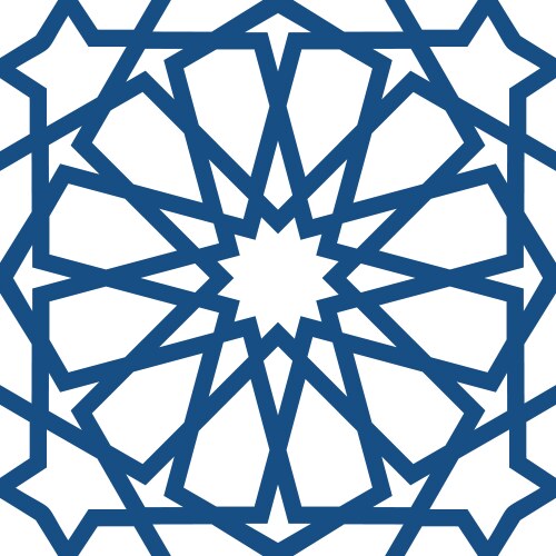 Blue islamic pattern seamless arabic geometric Vector Image