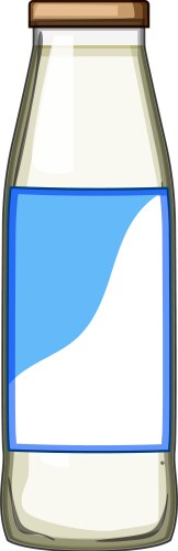 Plastic milk bottle cartoon Royalty Free Vector Image