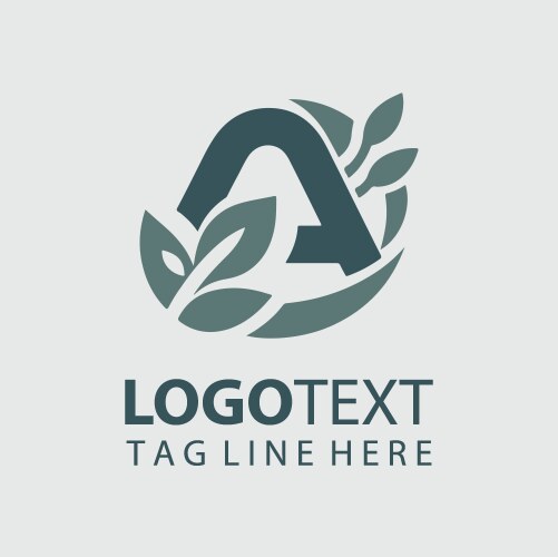 Floral letter a logo Royalty Free Vector Image