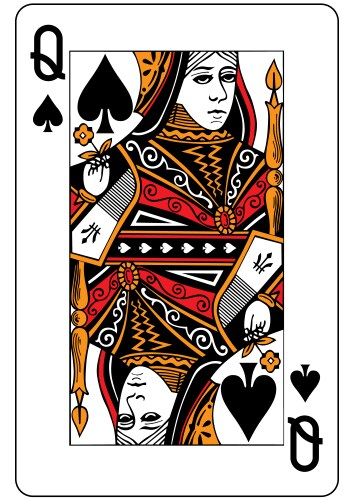 Queen Of Spades Vector