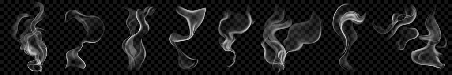 Smoke effect realistic traces in air from Vector Image