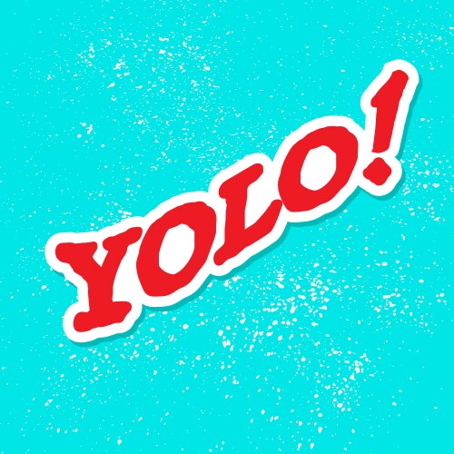 Yolo symbol background Royalty Free Vector Image