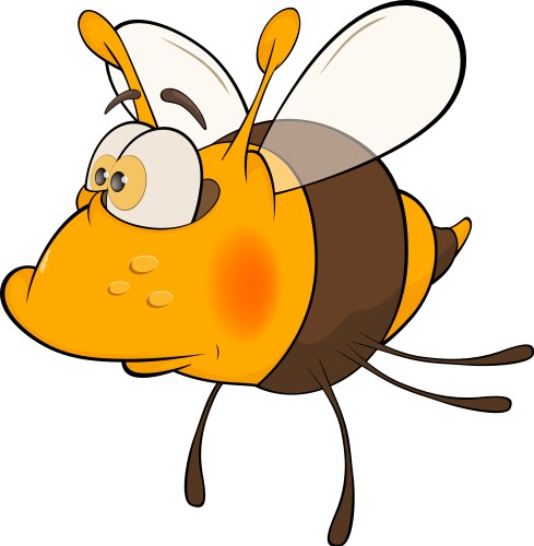 Angry bee cartoon Royalty Free Vector Image - VectorStock