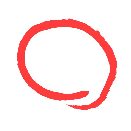 Crayon brush stroke red underline chalk pen Vector Image