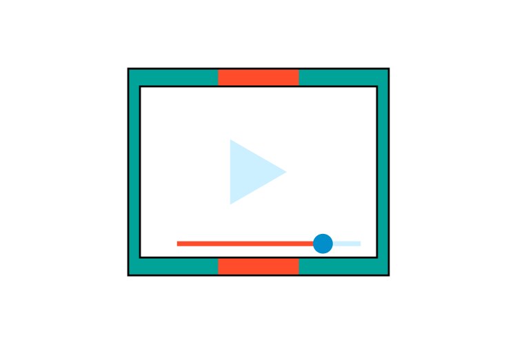 Vlog video frame sticker set Royalty Free Vector Image