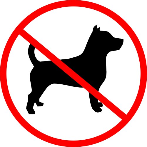 No dog sign Royalty Free Vector Image - VectorStock