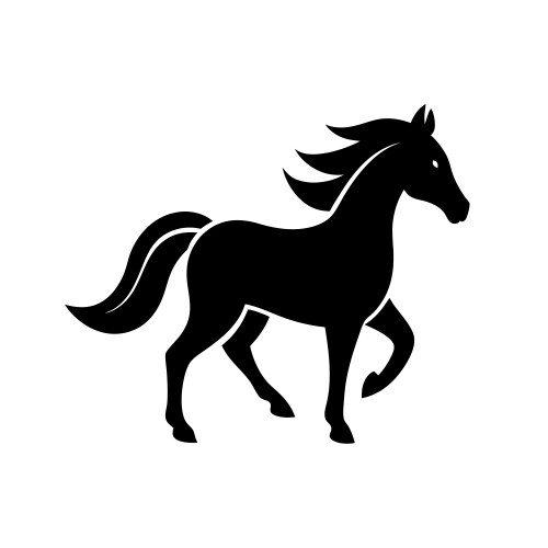 Simple horse logo icon art Royalty Free Vector Image