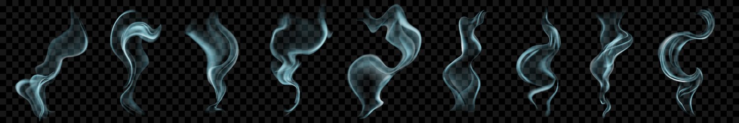 Smoke effect realistic traces in air from Vector Image
