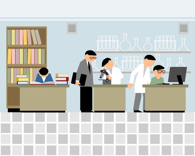 Science and laboratory Royalty Free Vector Image