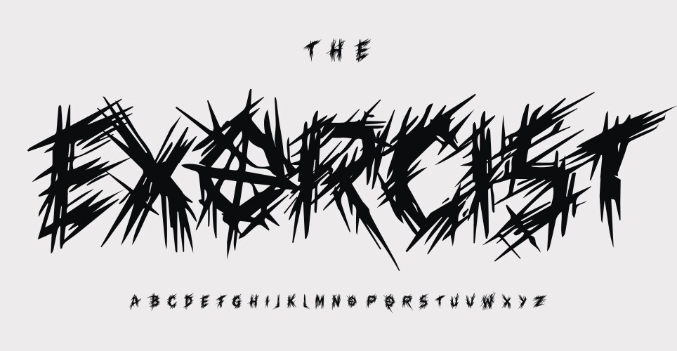 Demonized Font Vector Images (over 260)