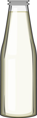 Plastic milk bottle cartoon Royalty Free Vector Image