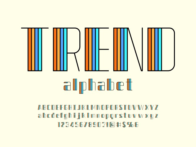 Kids style font design playful alphabet letters Vector Image