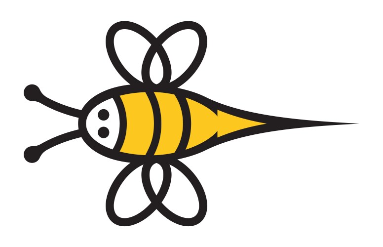 Flying bee Royalty Free Vector Image - VectorStock