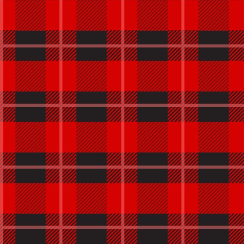 Lumberjack plaid pattern in red and black Vector Image