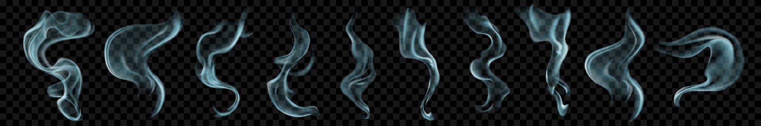Smoke effect realistic traces in air from Vector Image