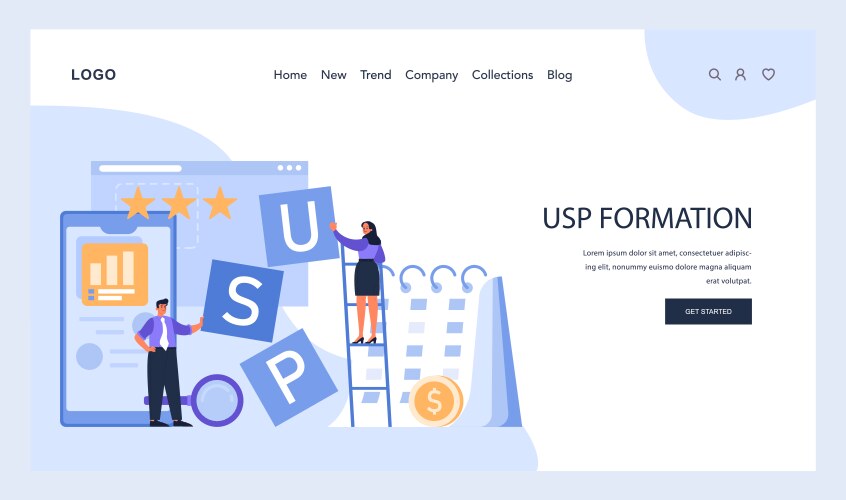 Usp Formation Concept Flat Royalty Free Vector Image