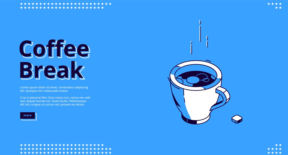 Relax at work coffee break Royalty Free Vector Image