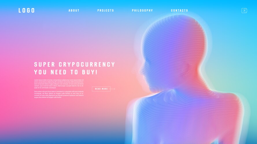 Modern dynamic futuristic web design template Vector Image