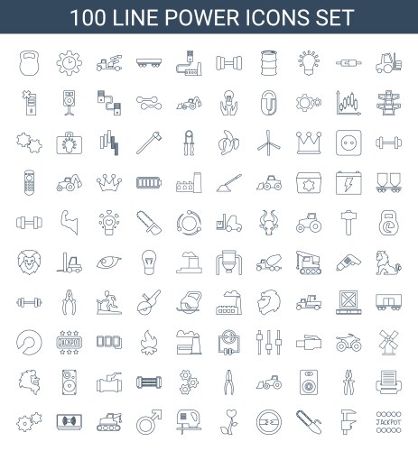 Power icons Royalty Free Vector Image - VectorStock