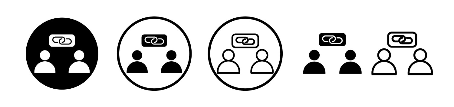 Affiliate link icon set on white background Vector Image