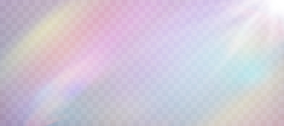 Blurred rainbow refraction overlay effect light Vector Image