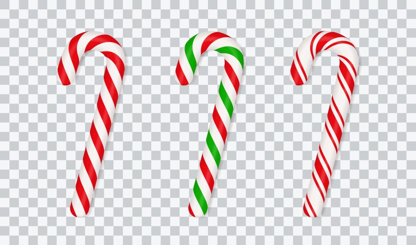 Christmas candy canes stick Royalty Free Vector Image