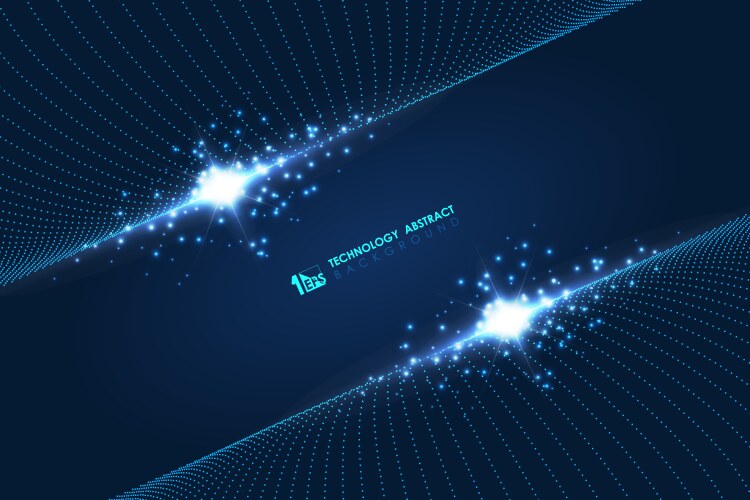 Abstract futuristic technology particles Vector Image