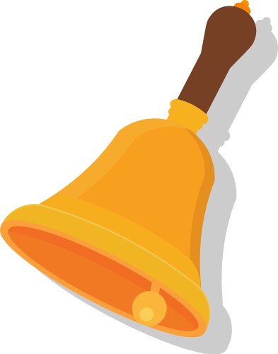 Ring bell cartoon Royalty Free Vector Image - VectorStock