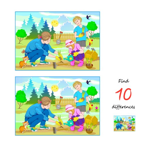 Educational differences task Royalty Free Vector Image