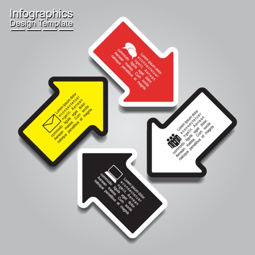 Decorative arrows with text set Royalty Free Vector Image