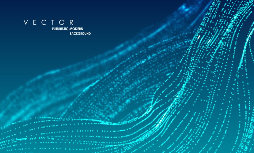 Particles liquid dynamic flow Royalty Free Vector Image