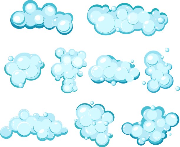 Scalp shampoo foam cartoon Royalty Free Vector Image