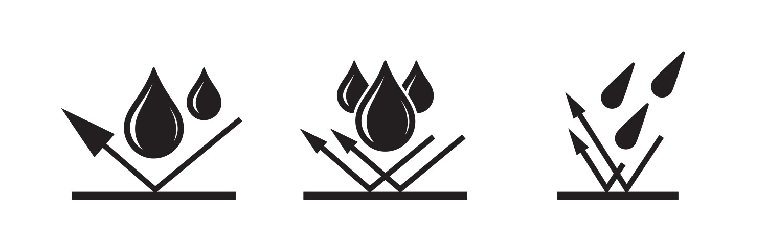 Waterproof icon water resistant logo drop Vector Image