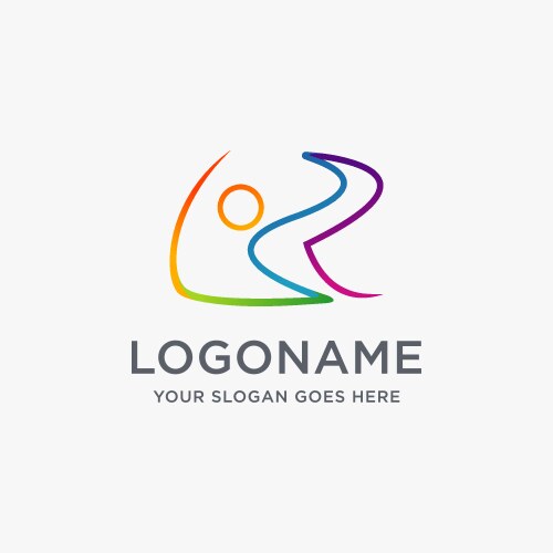 Letter lg logo icon template Royalty Free Vector Image