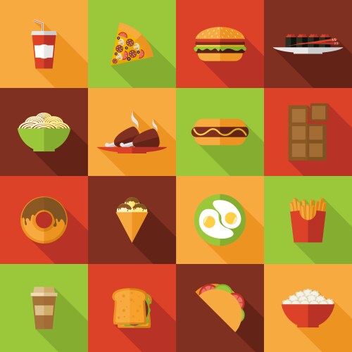 Burger bar packaging realistic set Royalty Free Vector Image