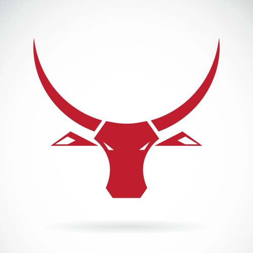 Buffalo head design on white background wild Vector Image